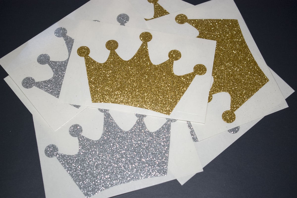 Iron on Glitter Crown, Iron on Vinyl Design, Diy Heat Transfer ...