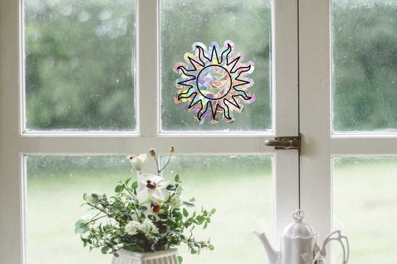 Sun Suncatcher Window Cling Rainbow Prisms Window Decal - Etsy