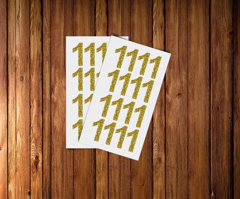 20 Glitter Number 1 Stickers, 1st Birthday Party Decorations, 1st ...