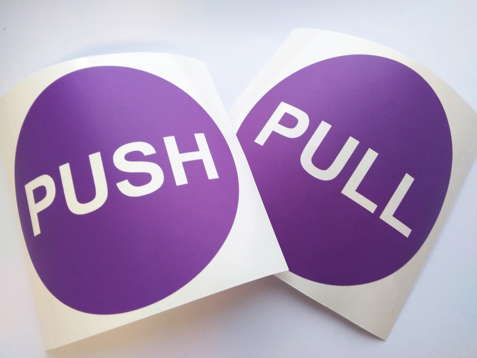 PUSH PULL Stickers for Door, Push Pull Door Sign, Push Pull Decal ...