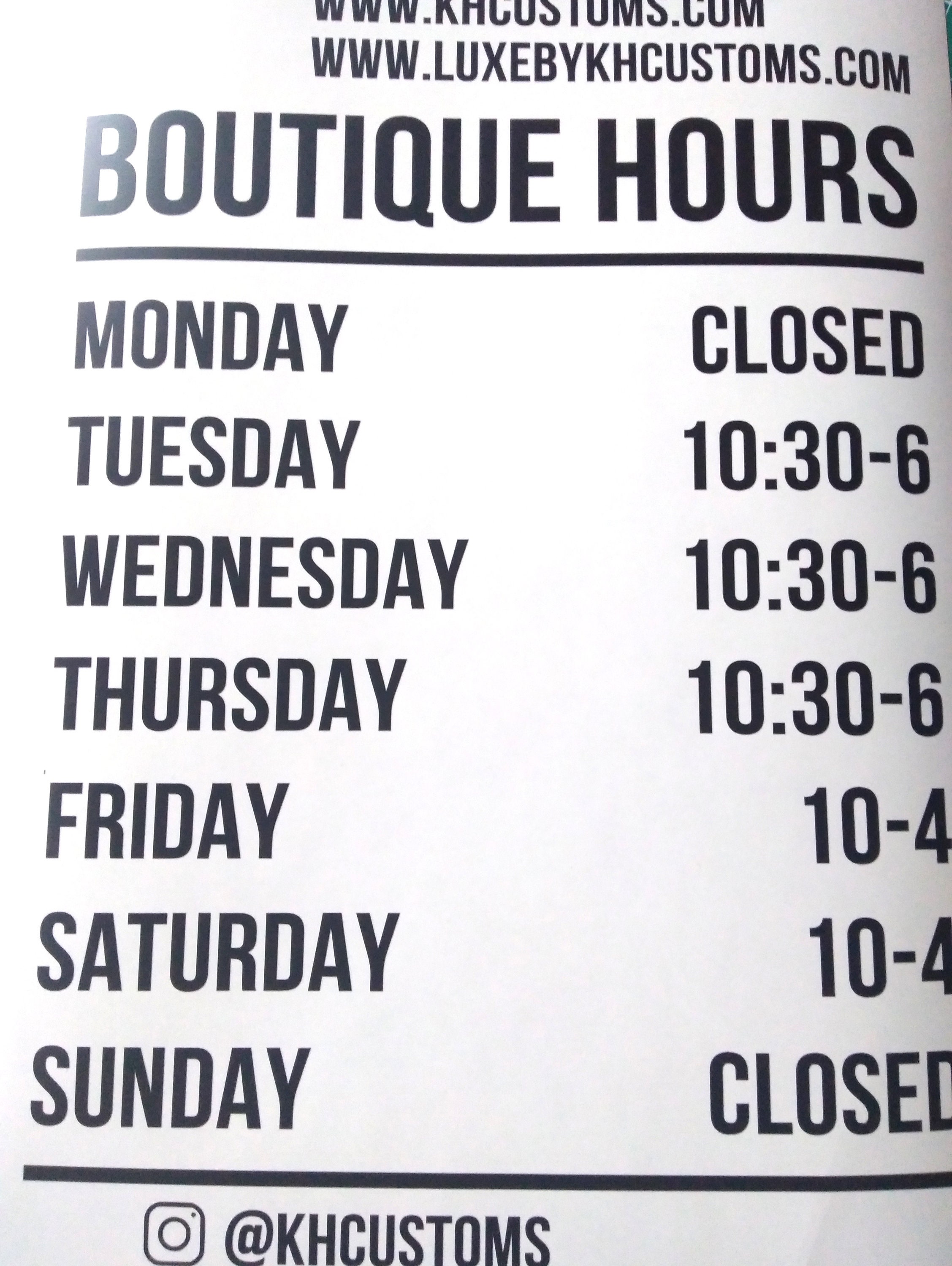 Salon Open Hours Decal Business Storefront Decal Nail Studio Etsy