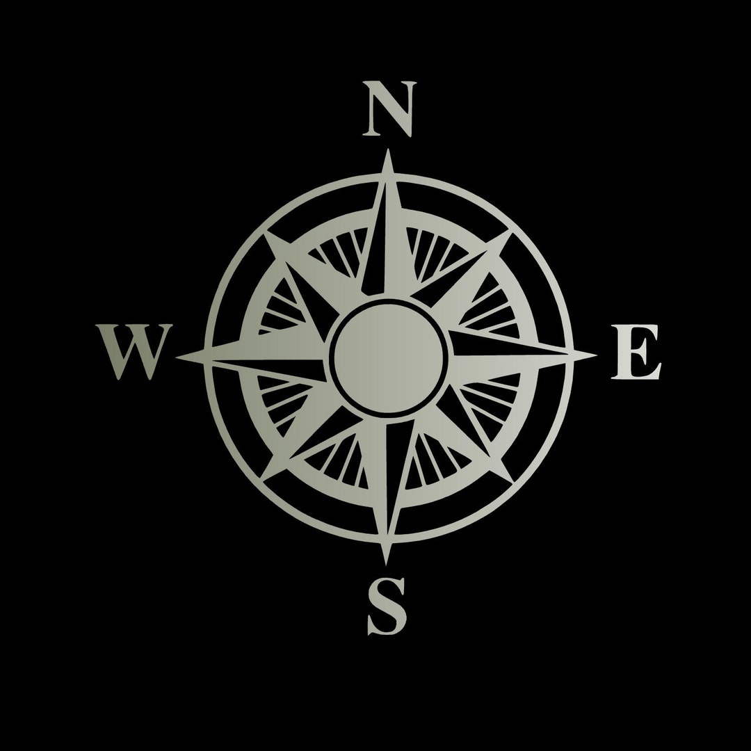 Compass Decal, Compass Sticker, Nautical Decoration, Compass Rose ...