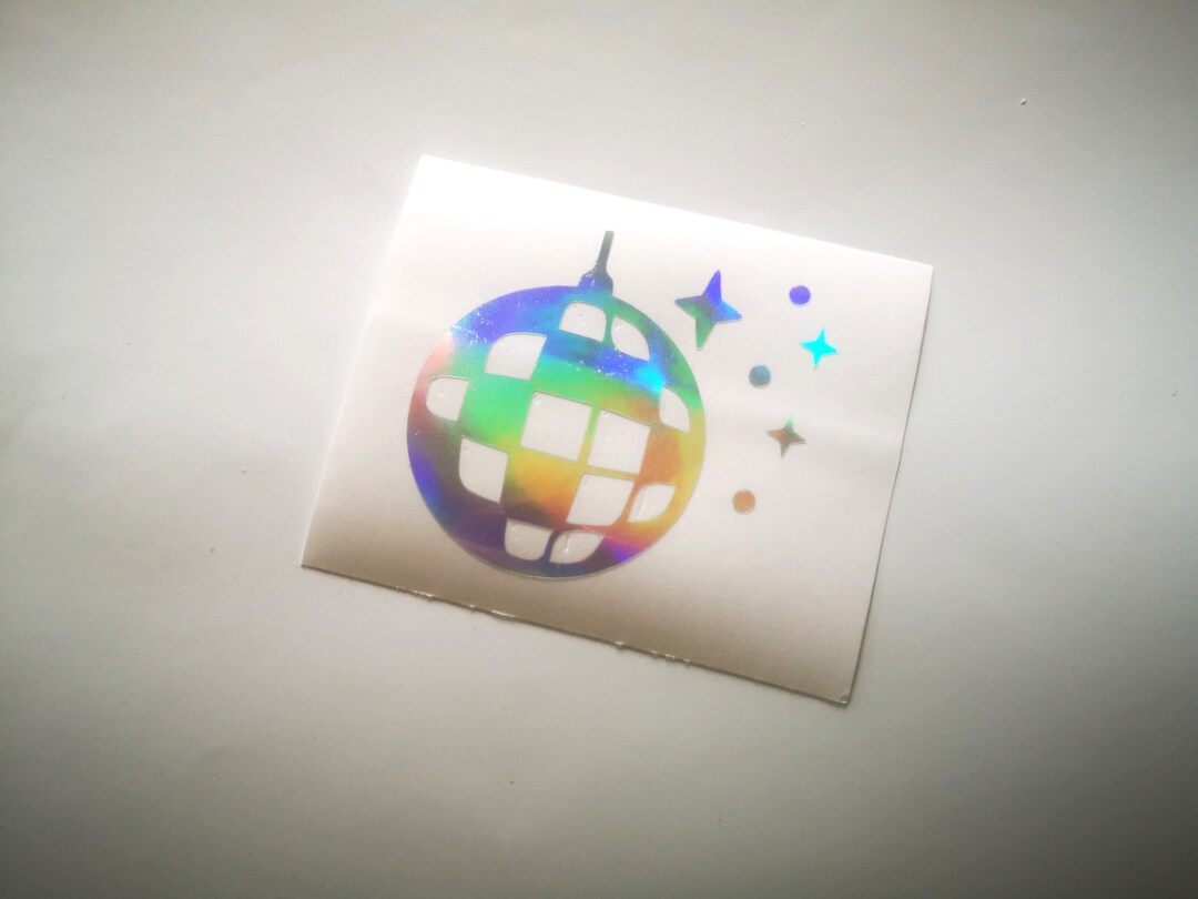 Y2K Disco Ball Holographic Sticker: Car Mirror, Laptop, Water Bottle - Etsy