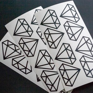 12 Gold Diamond Sticker, Diamond Sticker, Bachelorette Party Envelope ...