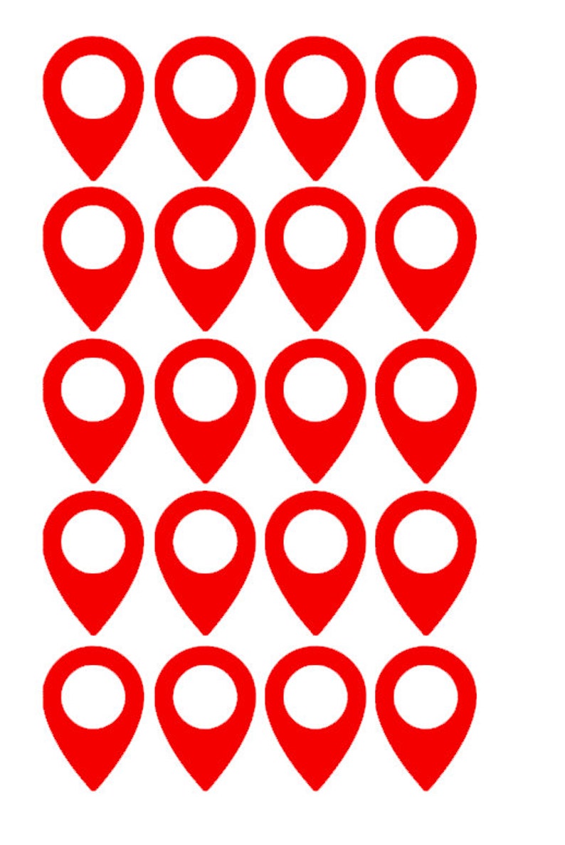 20 Map Marker Stickers, Traveling Markers, Map Route Stickers, Hiking ...