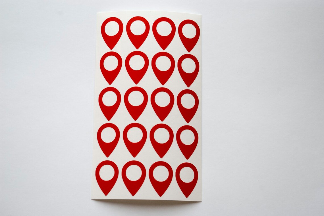 20 Map Marker Stickers, Traveling Markers, Map Route Stickers, Hiking ...