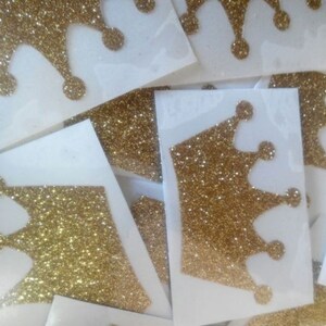 Iron on Glitter Crown, Iron on Vinyl Design, Diy Heat Transfer ...