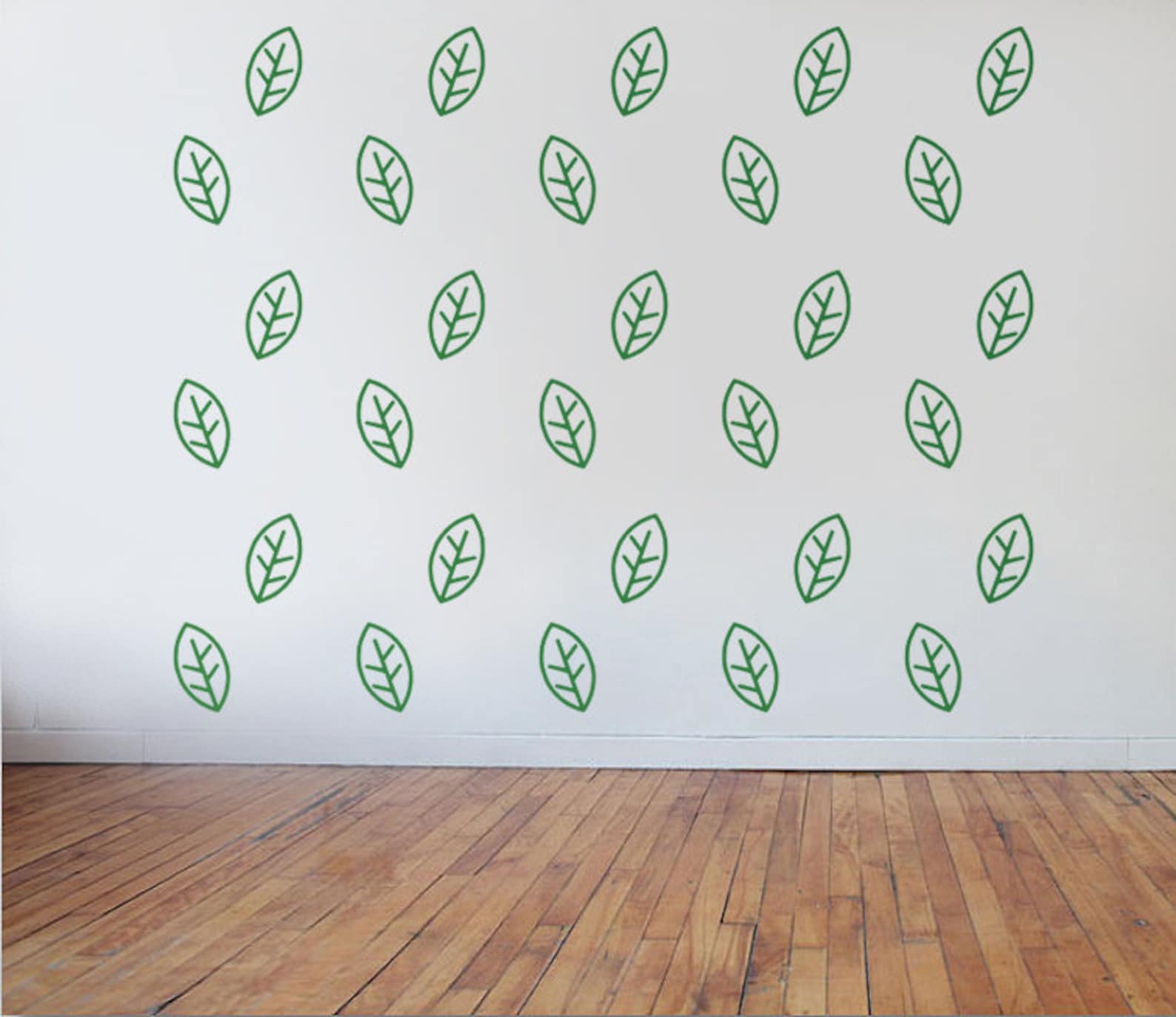 Set of 12 Leaves Wall Decals Tree Leaves Stickers Wall Decal | Etsy