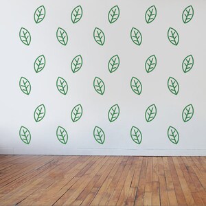 Set of 12 Leaves Wall Decals, Tree Leaves Stickers, Wall Decal Set ...