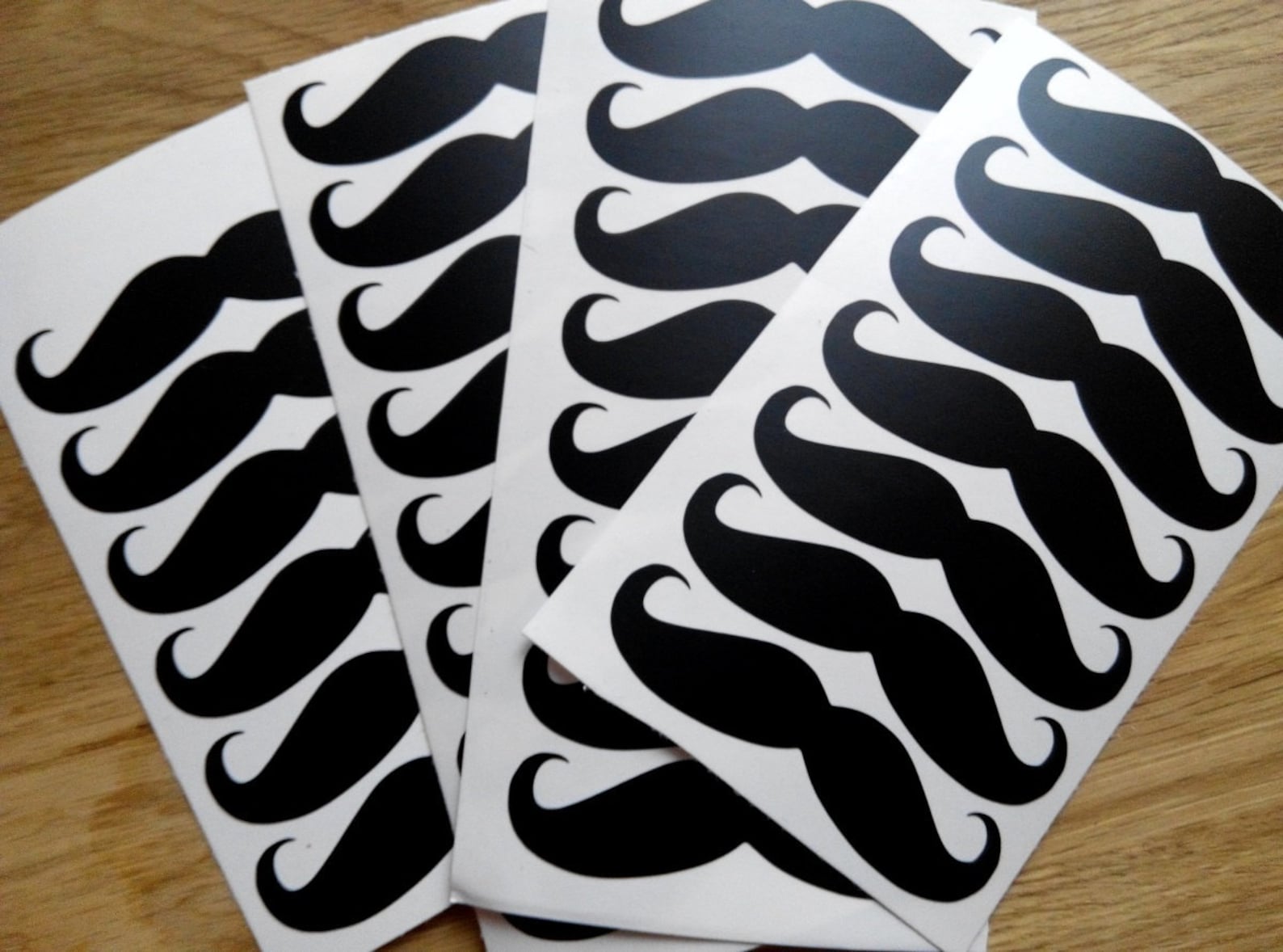 100 Moustache Stickers Mustache Wall Decals Repeatable - Etsy