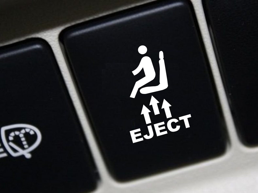 EJECT Blank Button Sticker, Blank Button Decal, Removable Sticker for ...