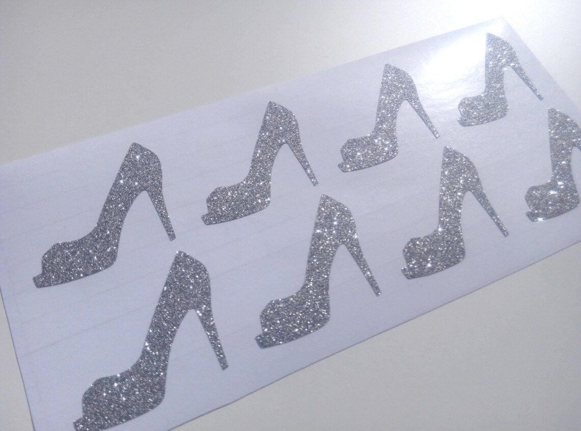 20 Glitter High Heels Stickers Wedding Party Decor Envelope | Etsy