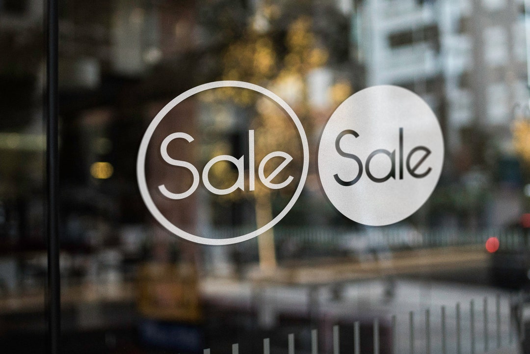 Sale Window Decal, Sale Sticker for Boutique Shop, Elegant Shop Sign ...