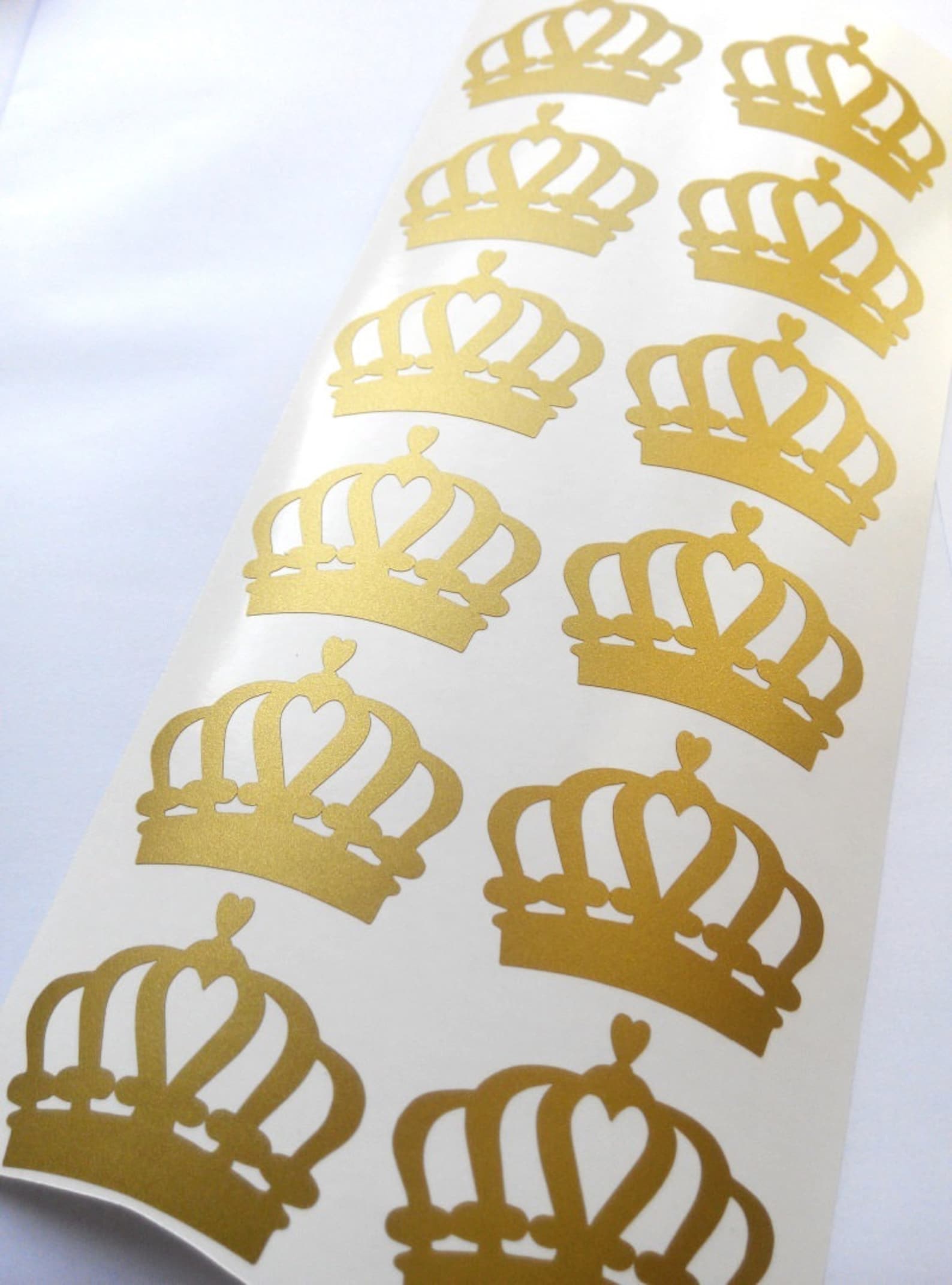 10pcs Gold Crown Stickers Vinyl Stickers Princess Party - Etsy