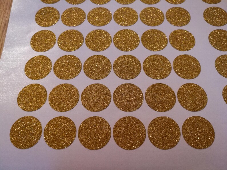 100 Gold/silver/copper Glitter Polka Dot Stickers, Glitter Envelope ...