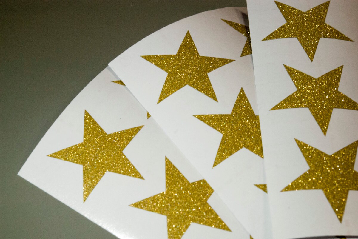 20 Glitter Star Stickers Baby Shower Decor Birthday - Etsy
