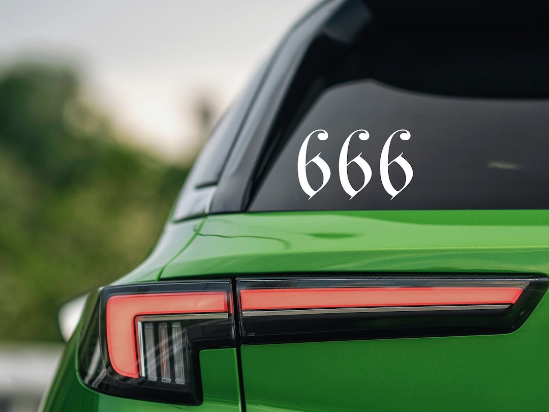 666 Decal, Car Window Sticker, Removable Vinyl Decal for Car, Bumper ...