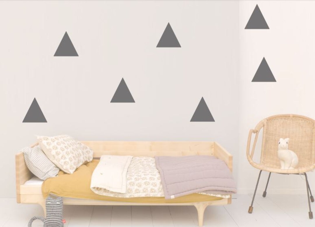 Triangles Wall Decal, Vinyl Sticker, Large Triangles Decal, Removable ...