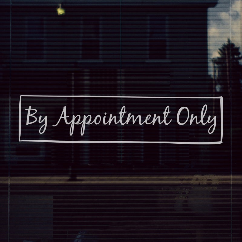 By Appointment Only Sign - Etsy