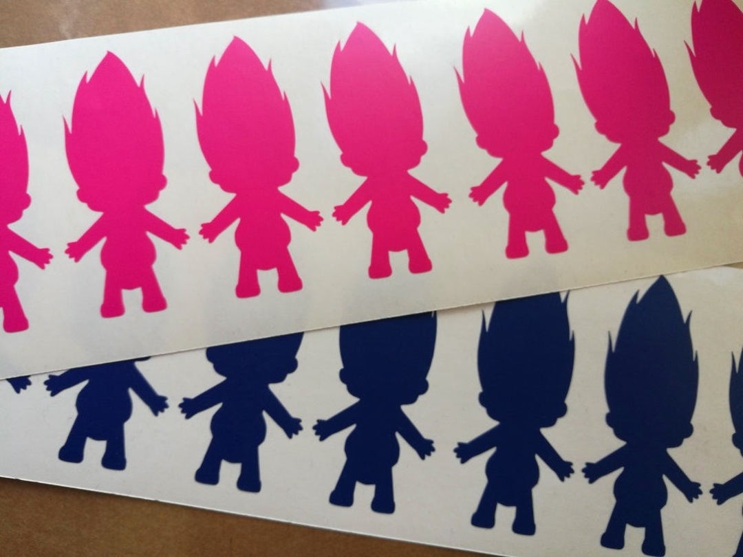 30 Troll Stickers, Troll Birthday Invites, Troll Party Favors, Gift ...