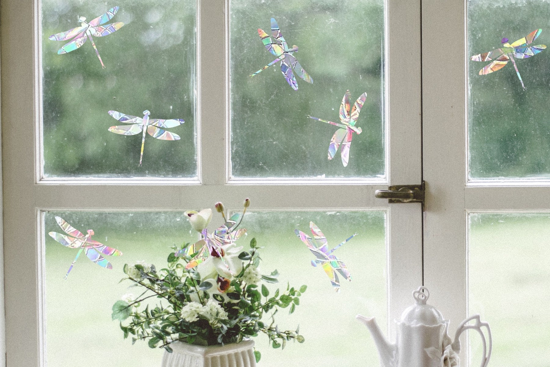 8 Dragonfly Suncatchers Dragonfly Window Decal Rainbow - Etsy