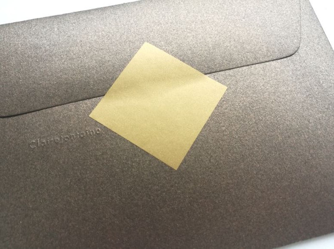 20 Square Stickers, Geometric Labels, Gold Envelope Seals, Adhesive ...