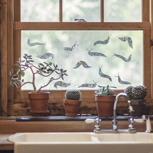 12 Slug Snales Suncatchers, Snail Window Decal, Rainbow Maker ...