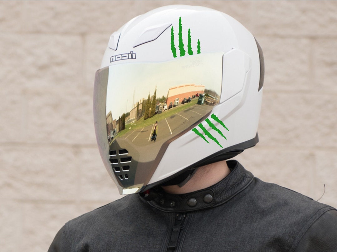 Motorcycle Helmet Decal, Claw Marks Scratches Sticker - Etsy