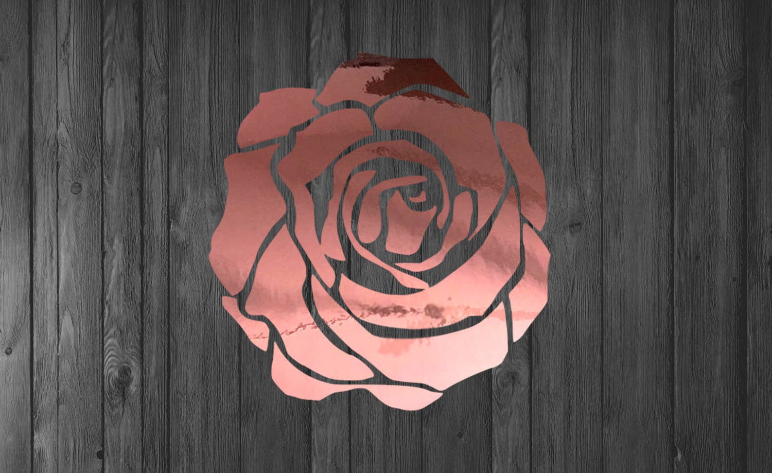 Rose Gold Foil ROSE Decal / Laptop Decal / Windshield Decal / - Etsy