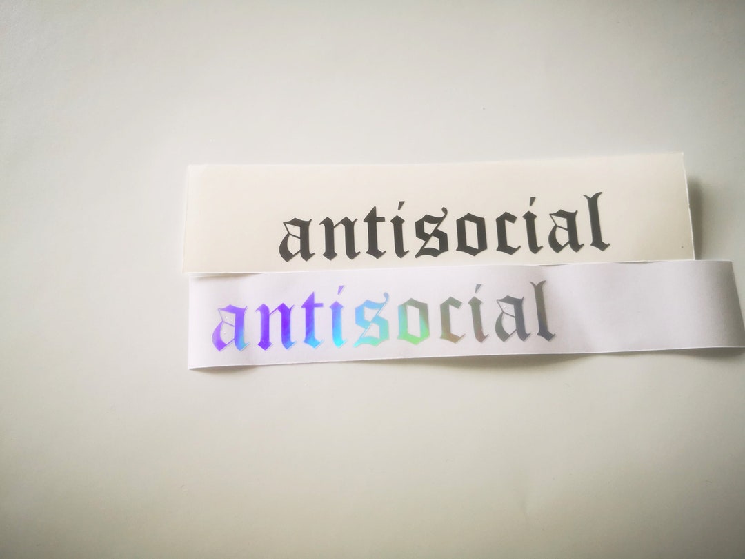 Antisocial Car Windshield Decal, Kanji Bumper Sticker, Cool Jdm Decals ...