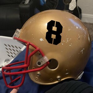 Helmet Number Sticker, Personalized Vinyl Sticker, Softball Decal ...