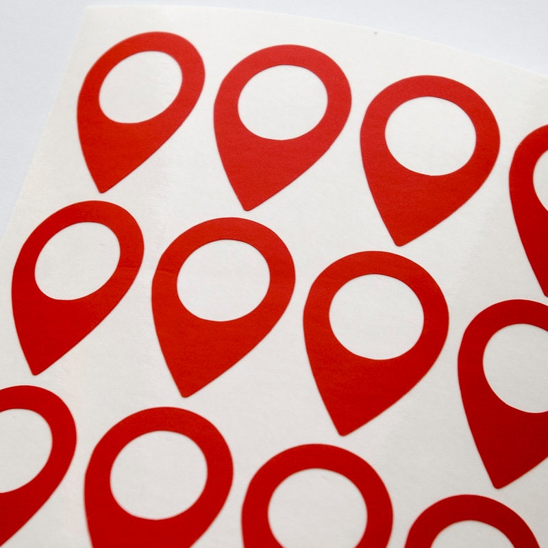 Map Pin Stickers - Etsy