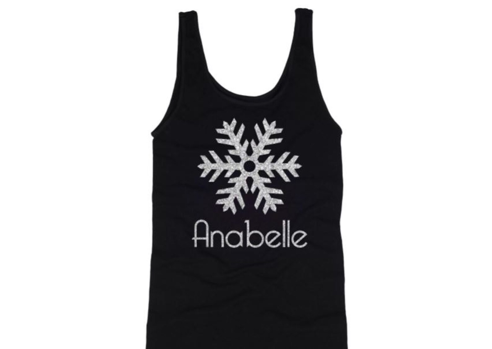 DIY Personalized Christmas Tank Top, Snowflake and Custom Name Glitter ...