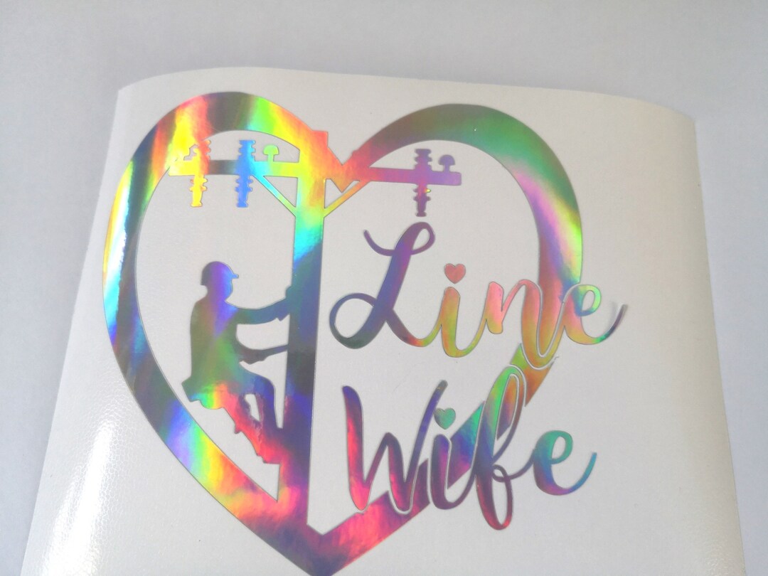 Buy Iridescent Decal Line Wife, Line Wife Holographic Sticker for Car ...