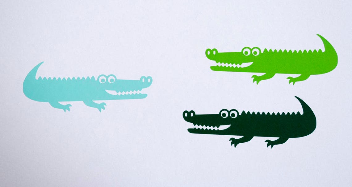 10 Crocodile Wall Stickers Crocodile Nursery Decals Nursery | Etsy