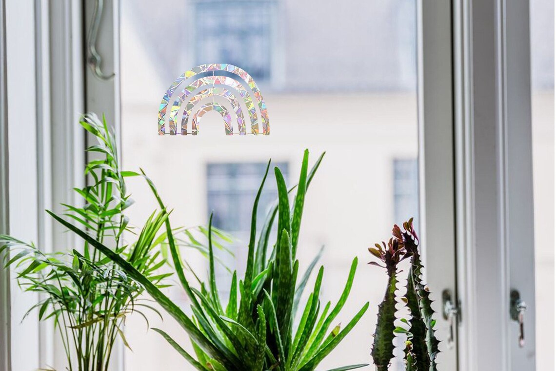 Rainbow Suncatcher, Rainbow Window Decal, Rainbow Maker, Suncatcher for ...