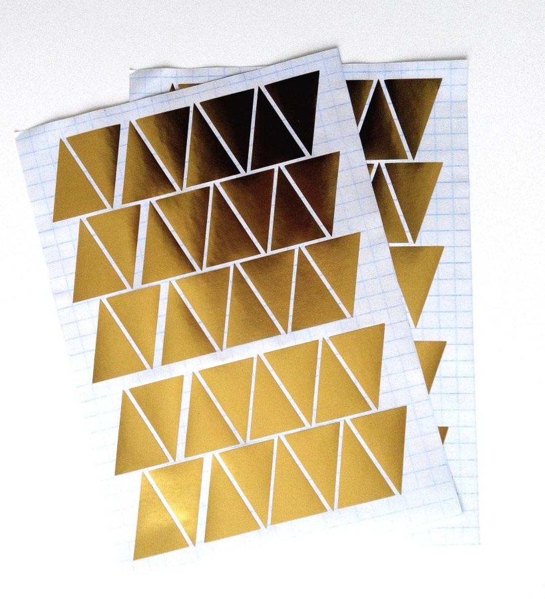 30 Triangle Stickers, Gold Triangle Vinyl Decal, Triangles Nursery ...