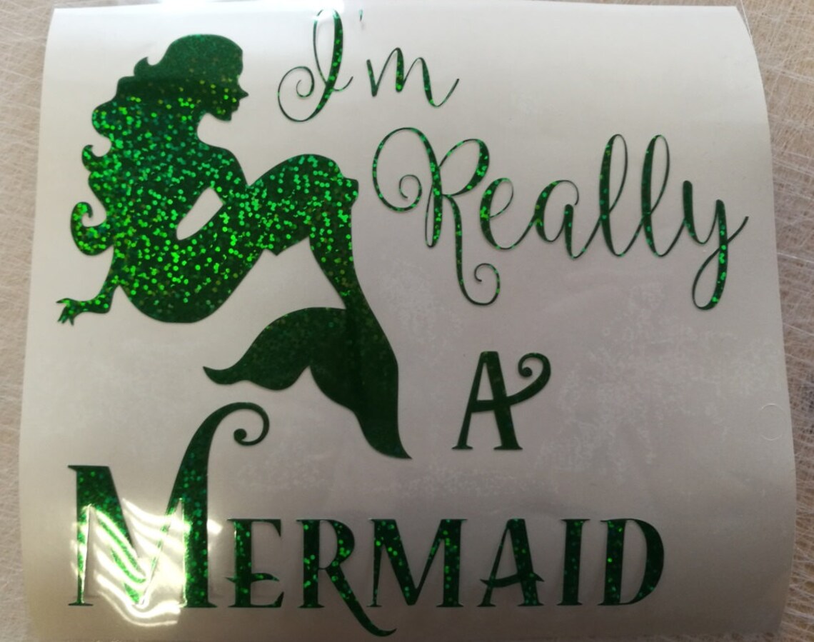 DIY Mermaid Iron On Mermaid Glitter Designs I'm Really a - Etsy