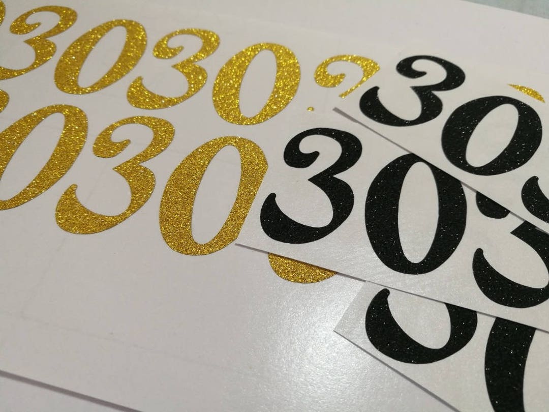 10 Dirty Thirty Stickers, 30th Birthday for Her, Black Glitter Stickers ...