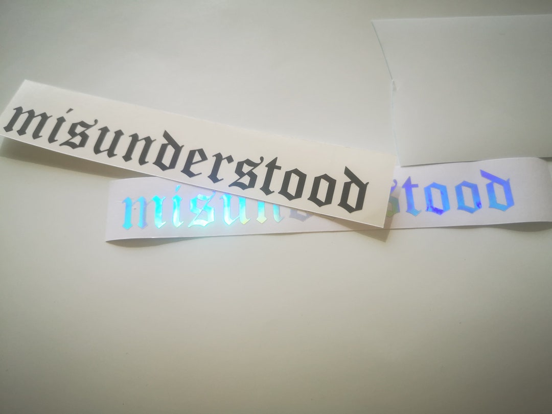 Misunderstood Car Windshield Decal, Kanji Bumper Sticker, Cool Jdm ...