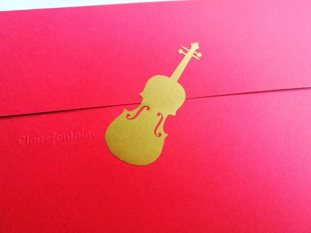 20 Violin Stickers, Music Instrument Labels, Classical Music Envelope ...