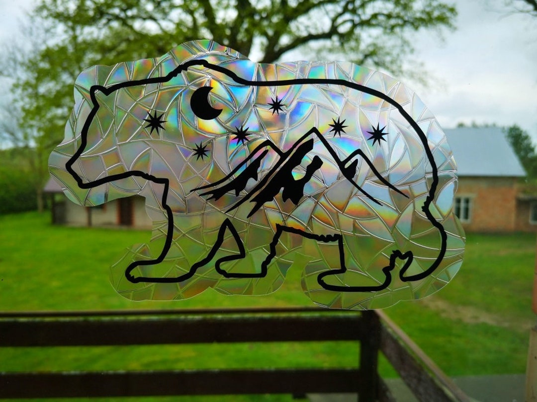 Bear Window Cling, Bear Mountains Window Decal, Rainbow Maker ...