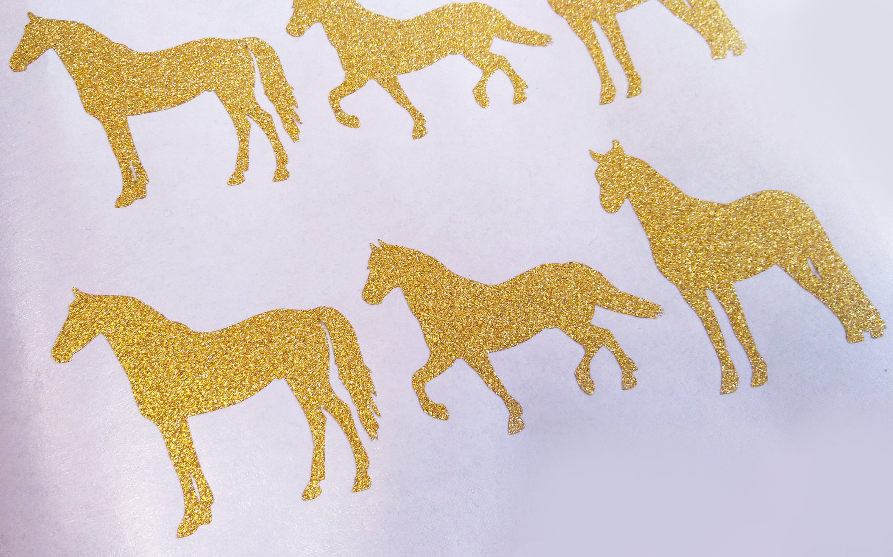24 Gold Glitter Horse Set Party Favor Stickers Pony Giter - Etsy