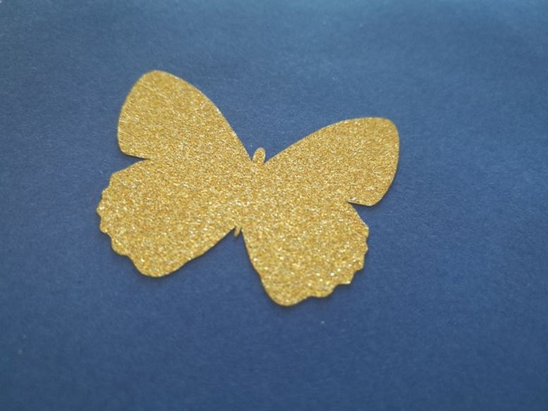 20 Glitter Butterfly Stickers, Wedding Invitation Decor, Butterfly ...