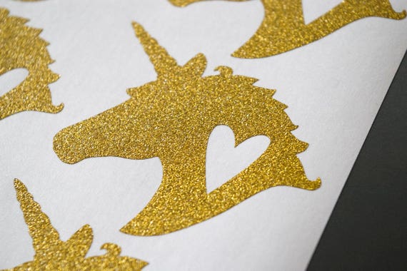 12 Rose Gold Unicorn Stickers Glitter Envelope Seals | Etsy