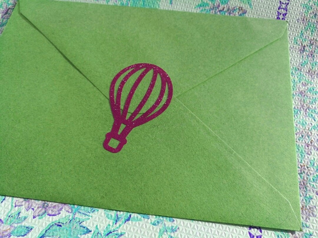 18 Glitter Hot Air Balloon Stickers, Balloon Stickers, Envelope Seals ...