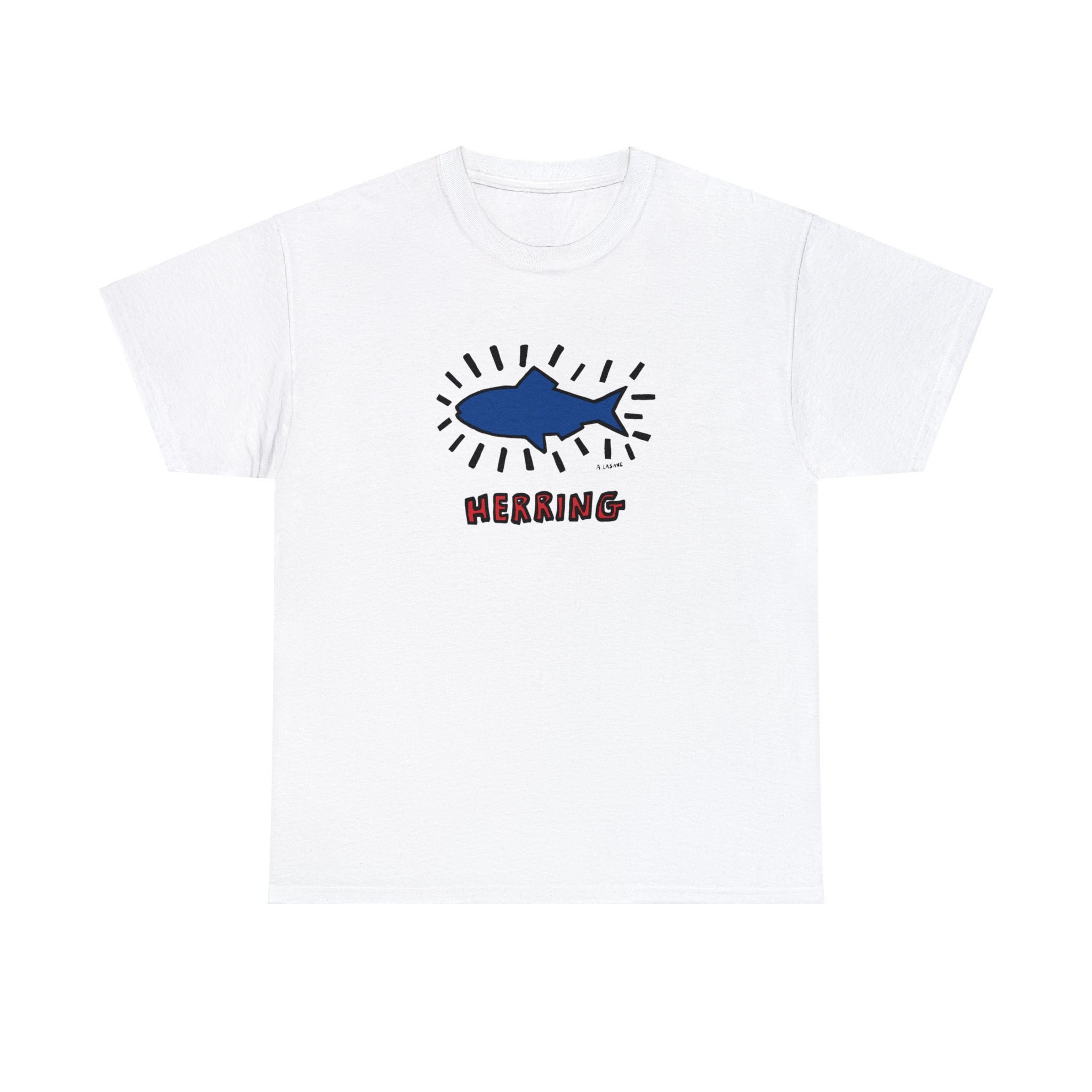 Keith Haring Parody Herring Fish Pop Art History Retro Fishing Parody ...