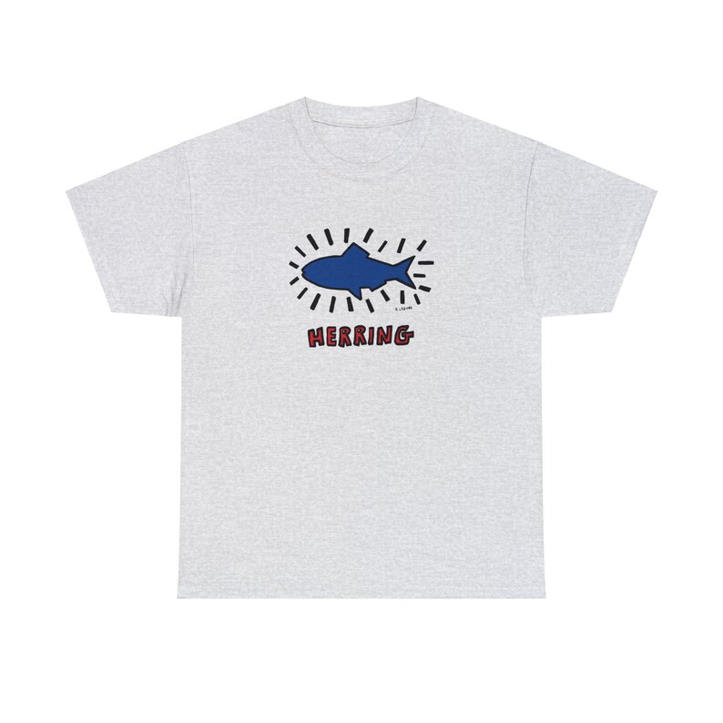Keith Haring Parody Herring Fish Pop Art History Retro Fishing Parody ...