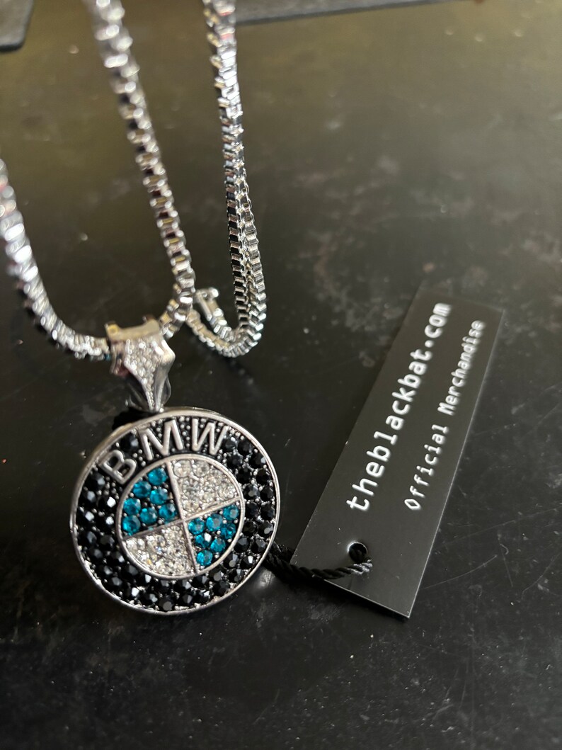 BMW SILVER BLUE Pendant-black Emblem 1.5” Limited - Etsy