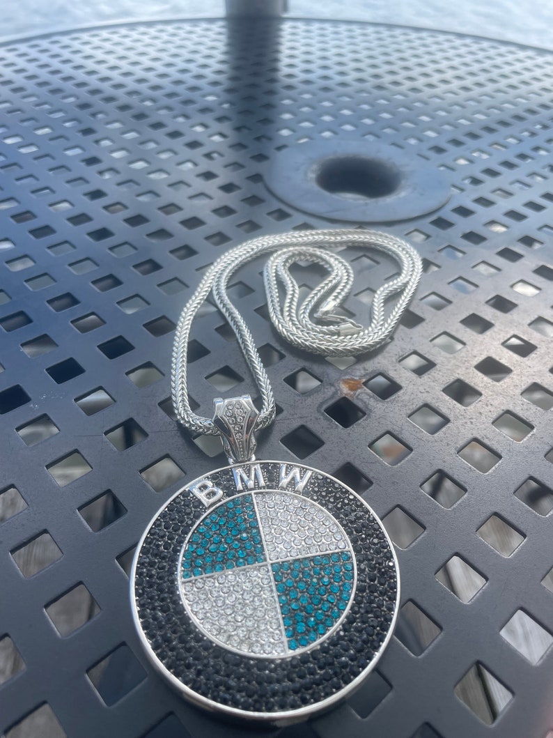 BMW BIG Blue-silver Black Emblem Pendant 3”large| Limited - Etsy